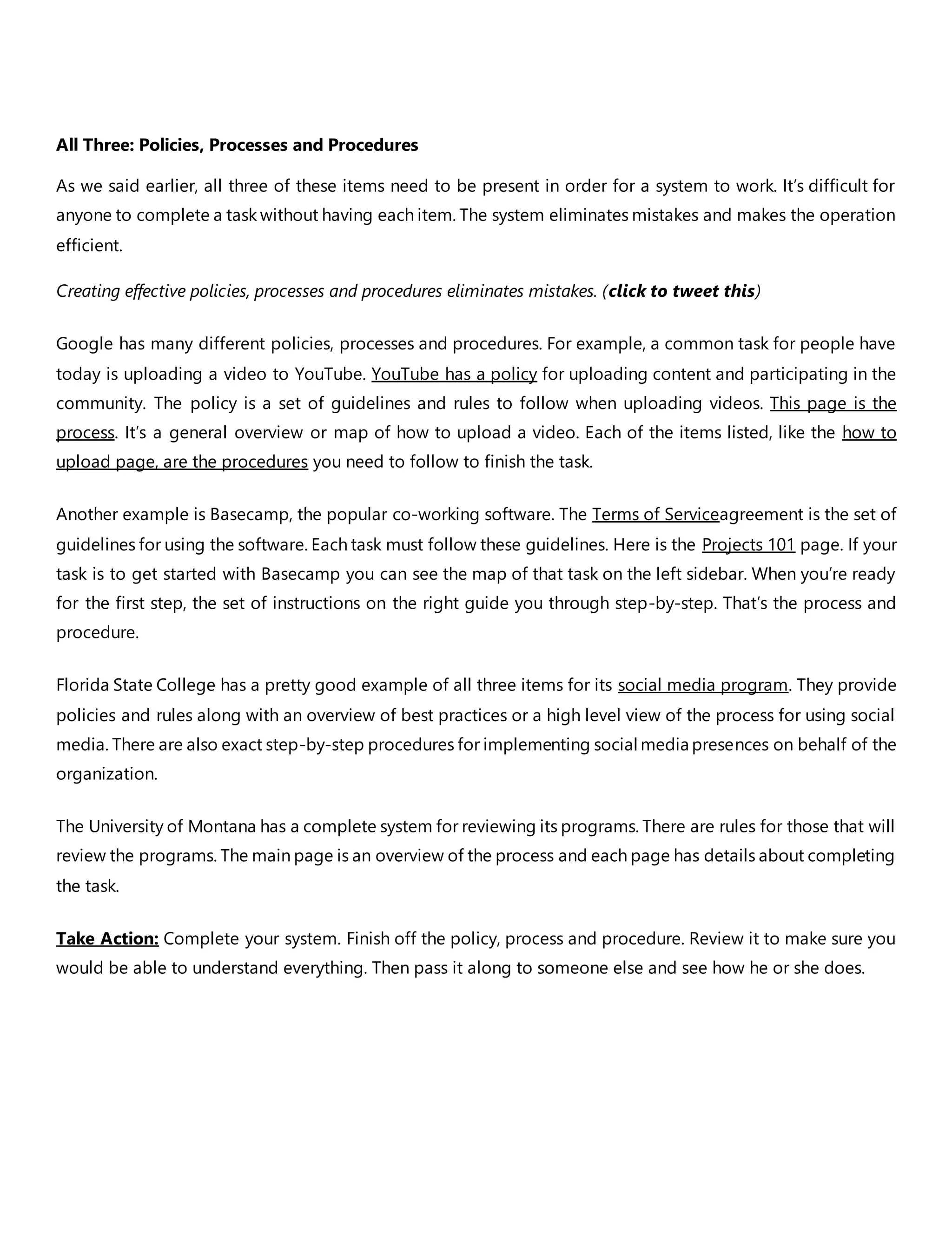 What are policies procedures guidelines standards | DOCX