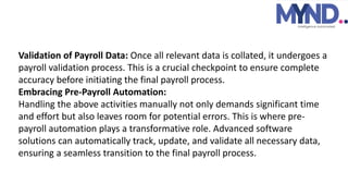 What are Pre-Payroll Activities? An In-Depth Analysis | PPTX