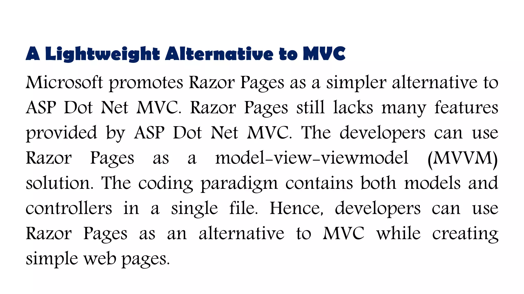 What are razor pages? | PDF | Web Design and HTML | Internet