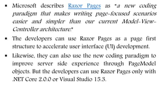 What are razor pages? | PDF | Web Design and HTML | Internet