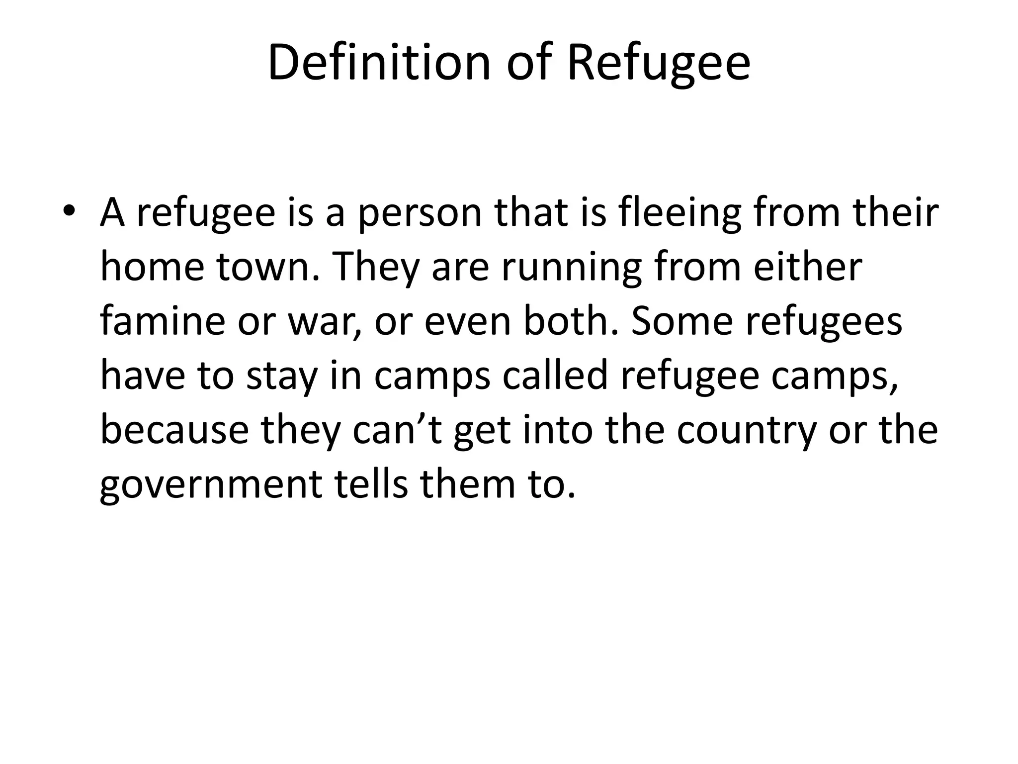 What Are Refugees | PPTX