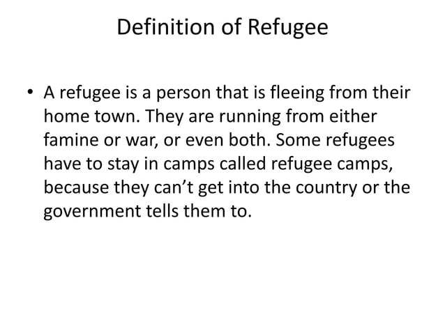 What Are Refugees | PPTX
