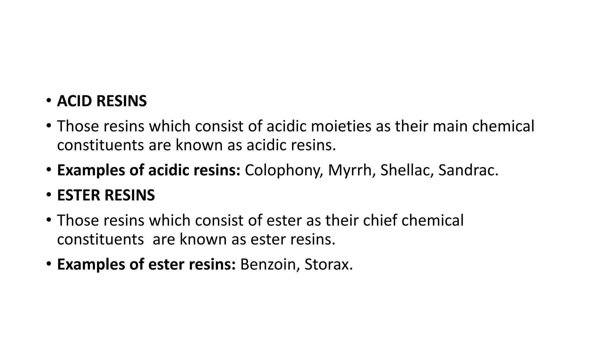 What are resins | PPTX