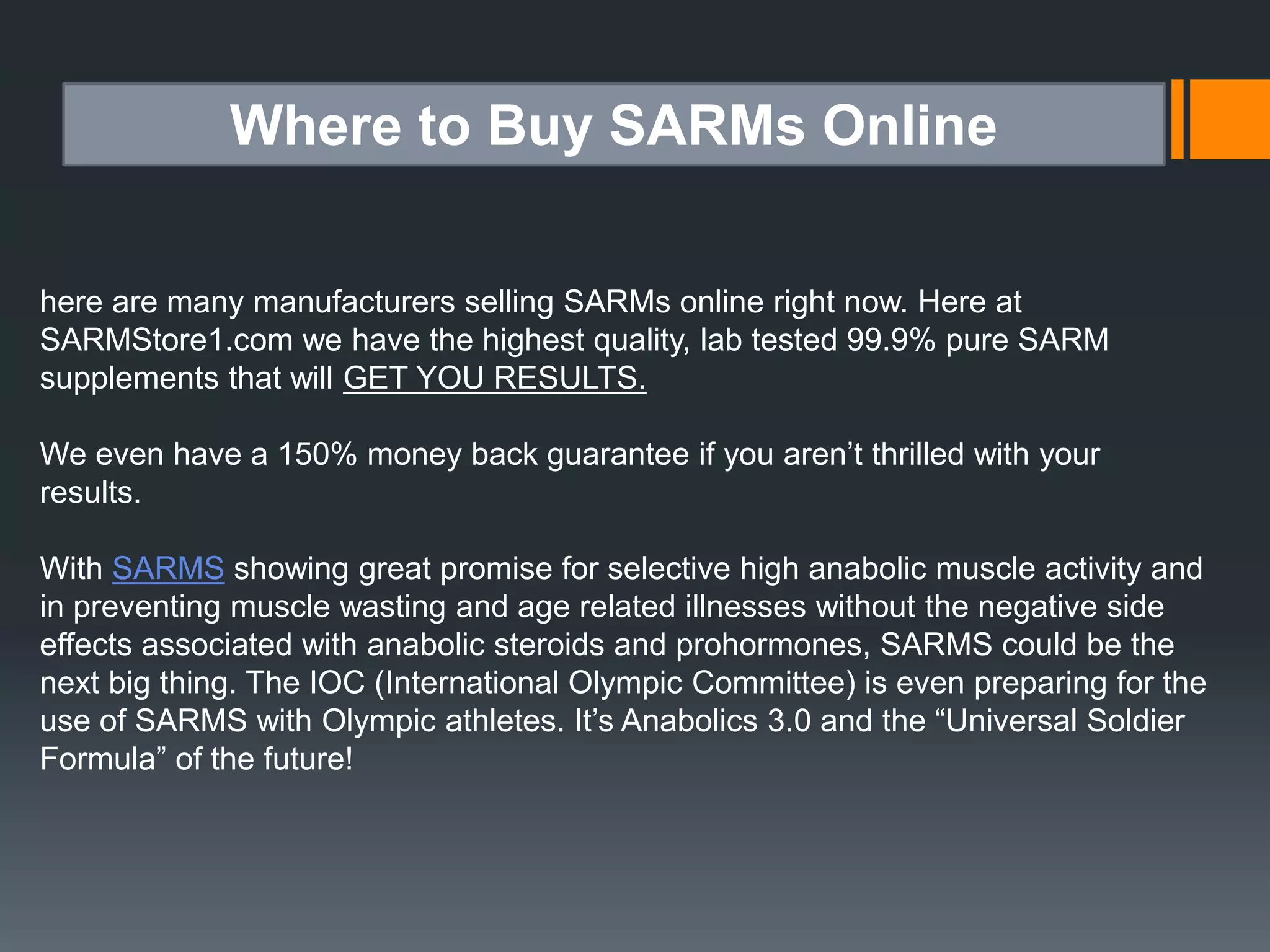 What are sarms | PPTX