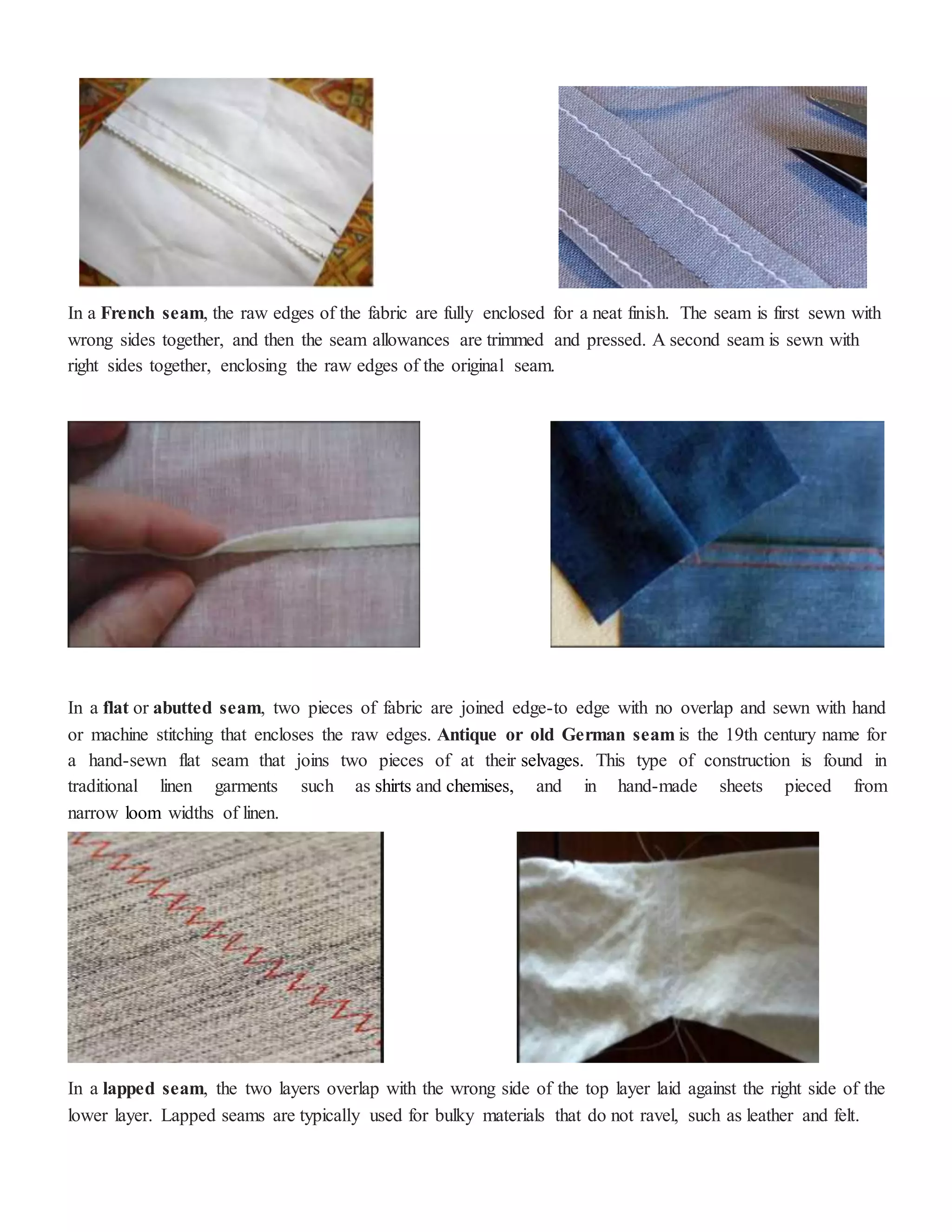 What are seams | DOCX
