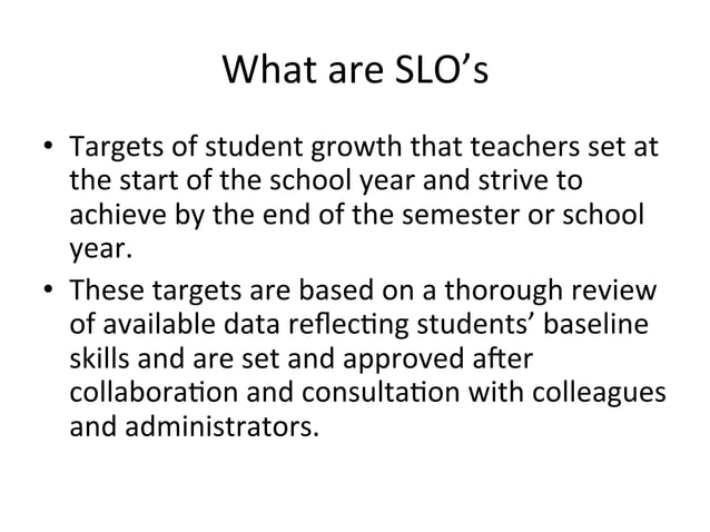 What are SLO's | PDF | Educational Assessment | Education