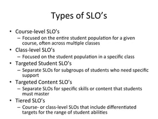 What are SLO's | PPT