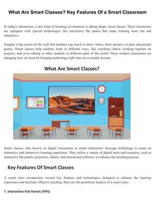 What Are Smart Classes_ Key Features Of a Smart Classroom.pdf
