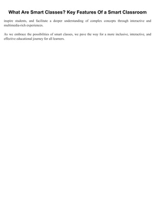 What Are Smart Classes_ Key Features Of a Smart Classroom.pdf