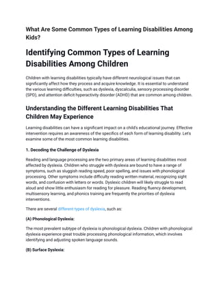 What Are Some Common Types of Learning Disabilities Among Kids (1).pdf