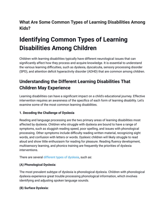 What Are Some Common Types of Learning Disabilities Among Kids (1).pdf