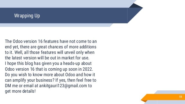 What are some expected features of Odoo 16.pptx