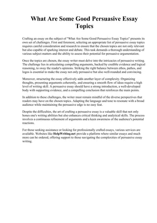 What Are Some Good Persuasive Essay Topics.pdf
