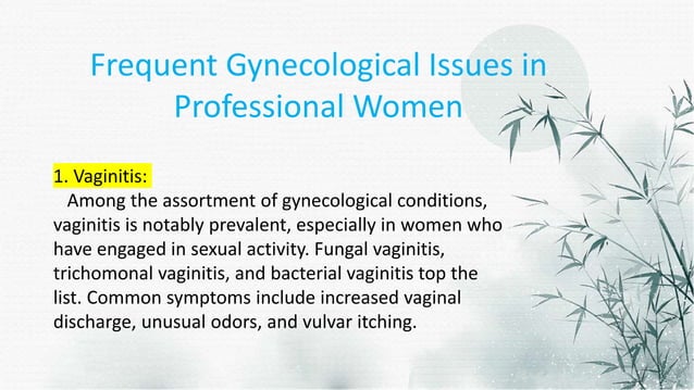 What Are Some Gynecological Health Issues Among Working Women? | PPT