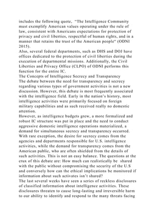 What are some of the challenges the intelligence community faces i.docx