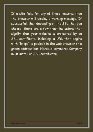 What are ssl certificate that protects website | PDF