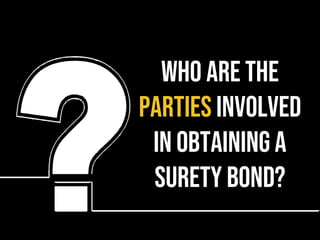 Basics of Surety Bond: the WHAT, WHO, and TYPES. | PPT