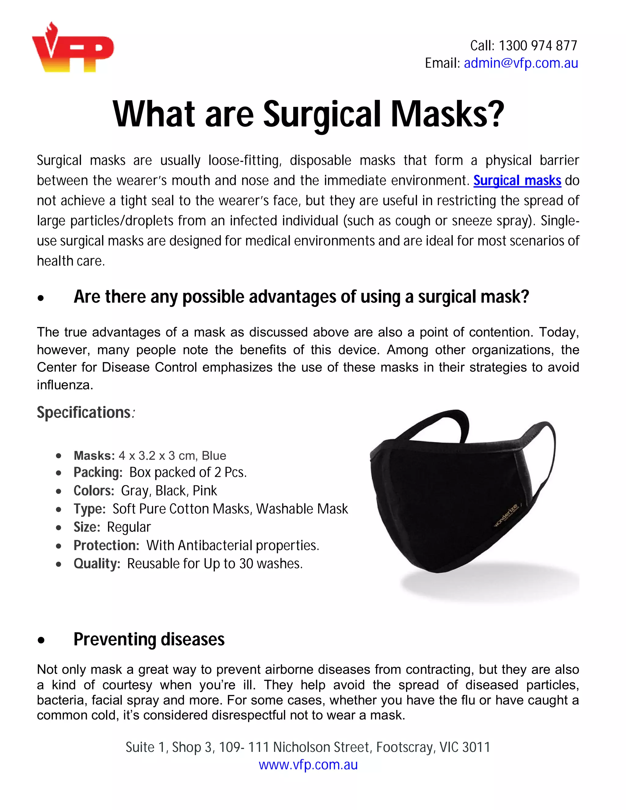 What are surgical masks | PDF