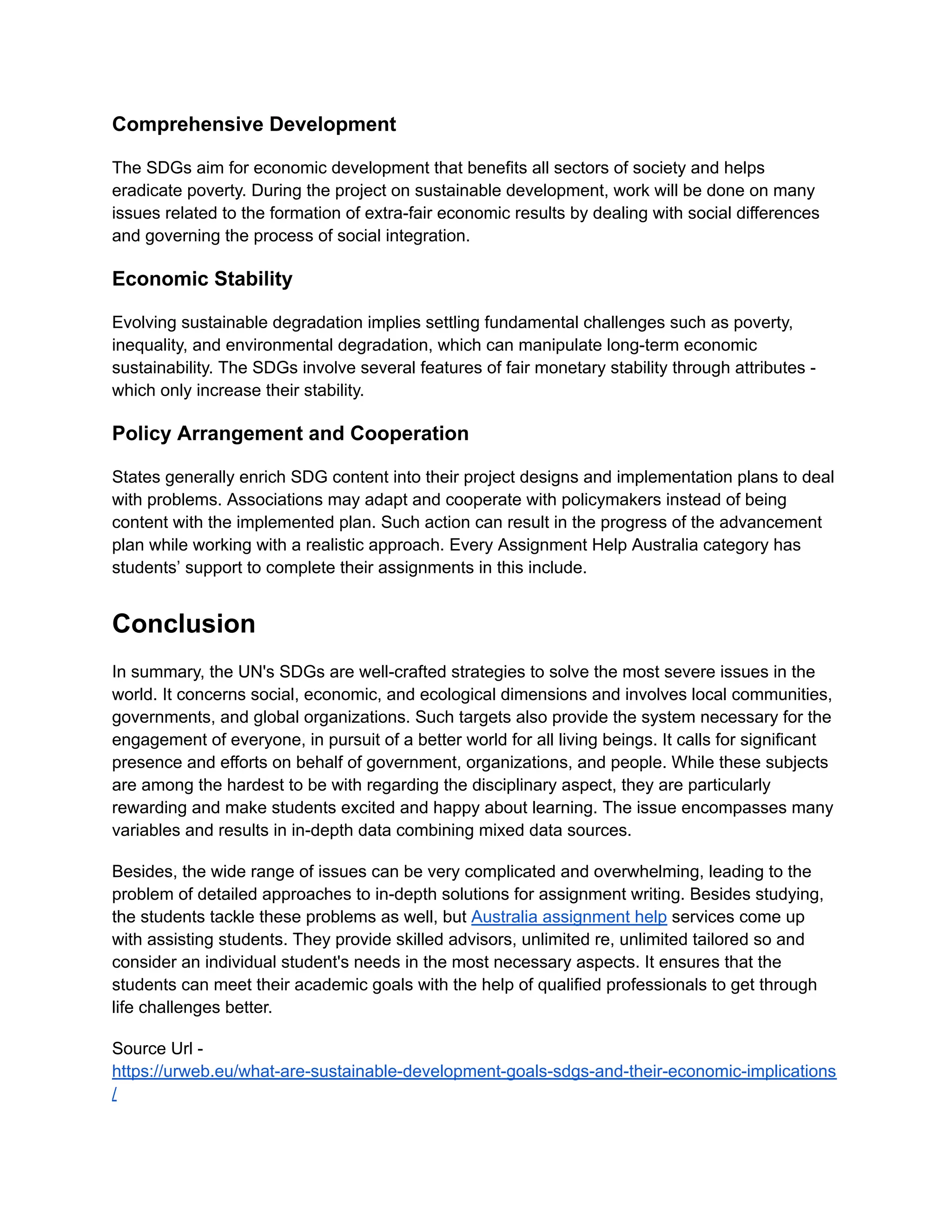 What are Sustainable Development Goals (SDGs) and their economic ...