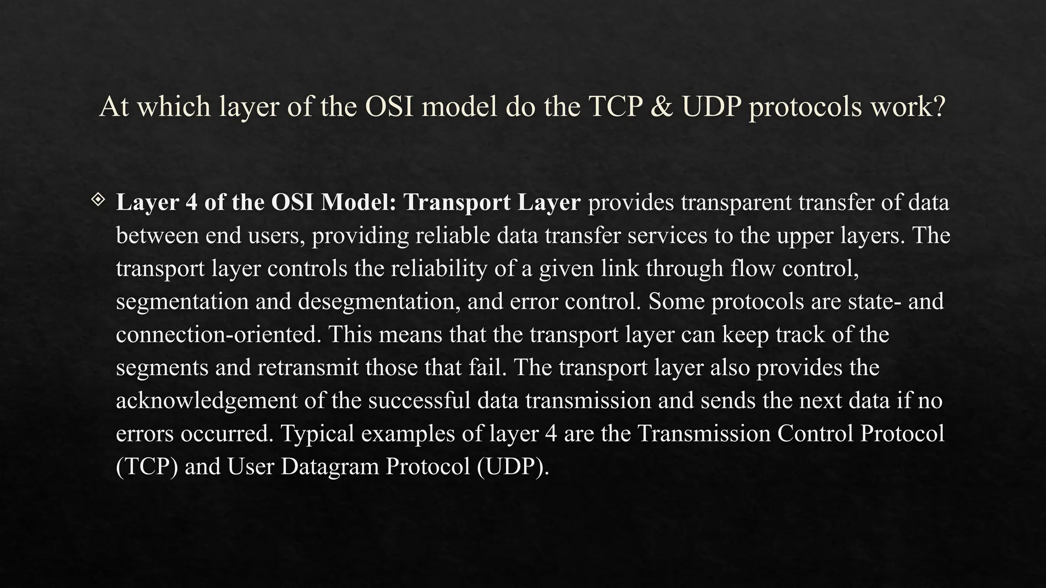 What Are TCP and UDP protocols and how they work | PPTX