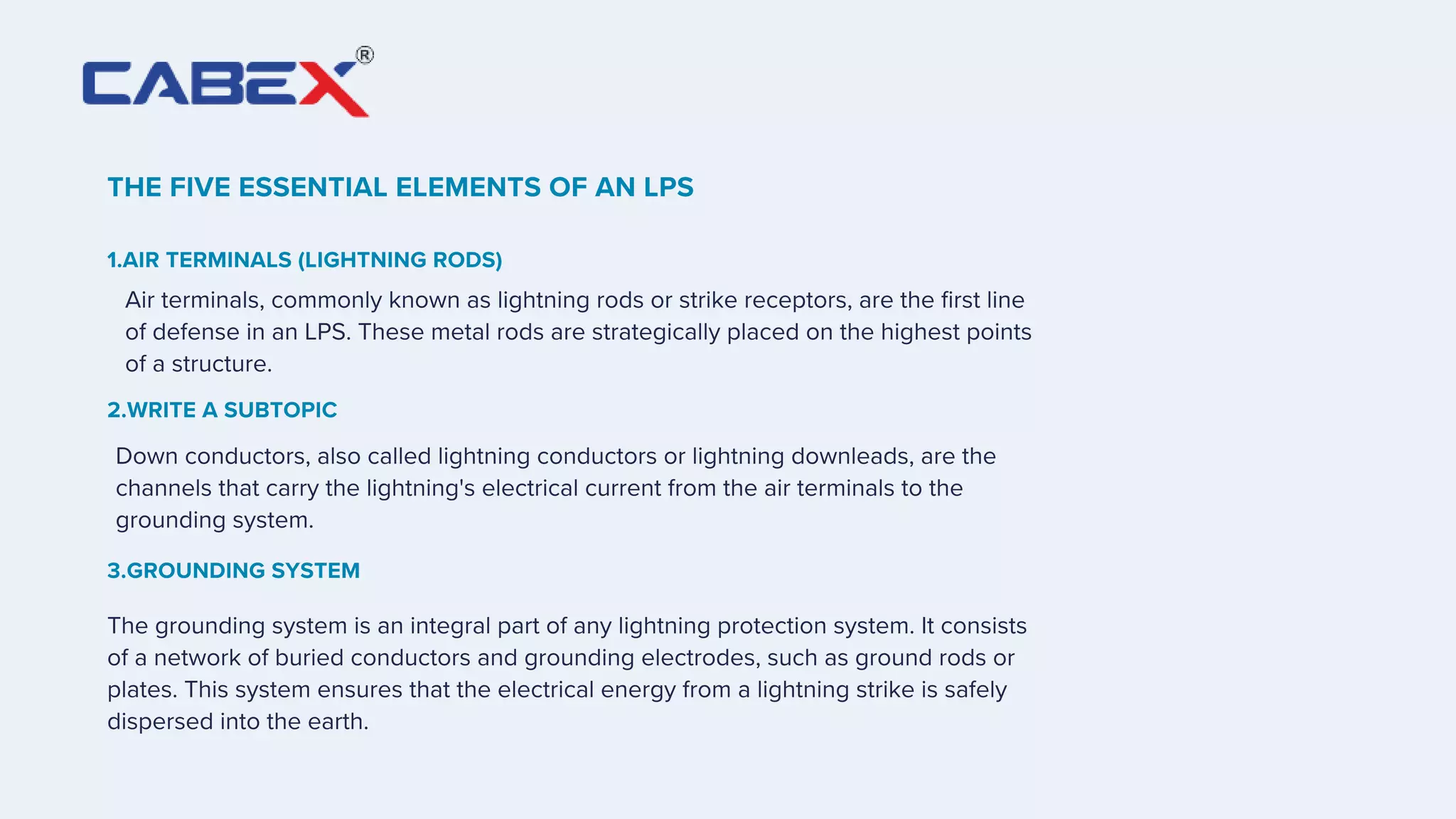 What are the 5 elements of a lightning protection system.pdf
