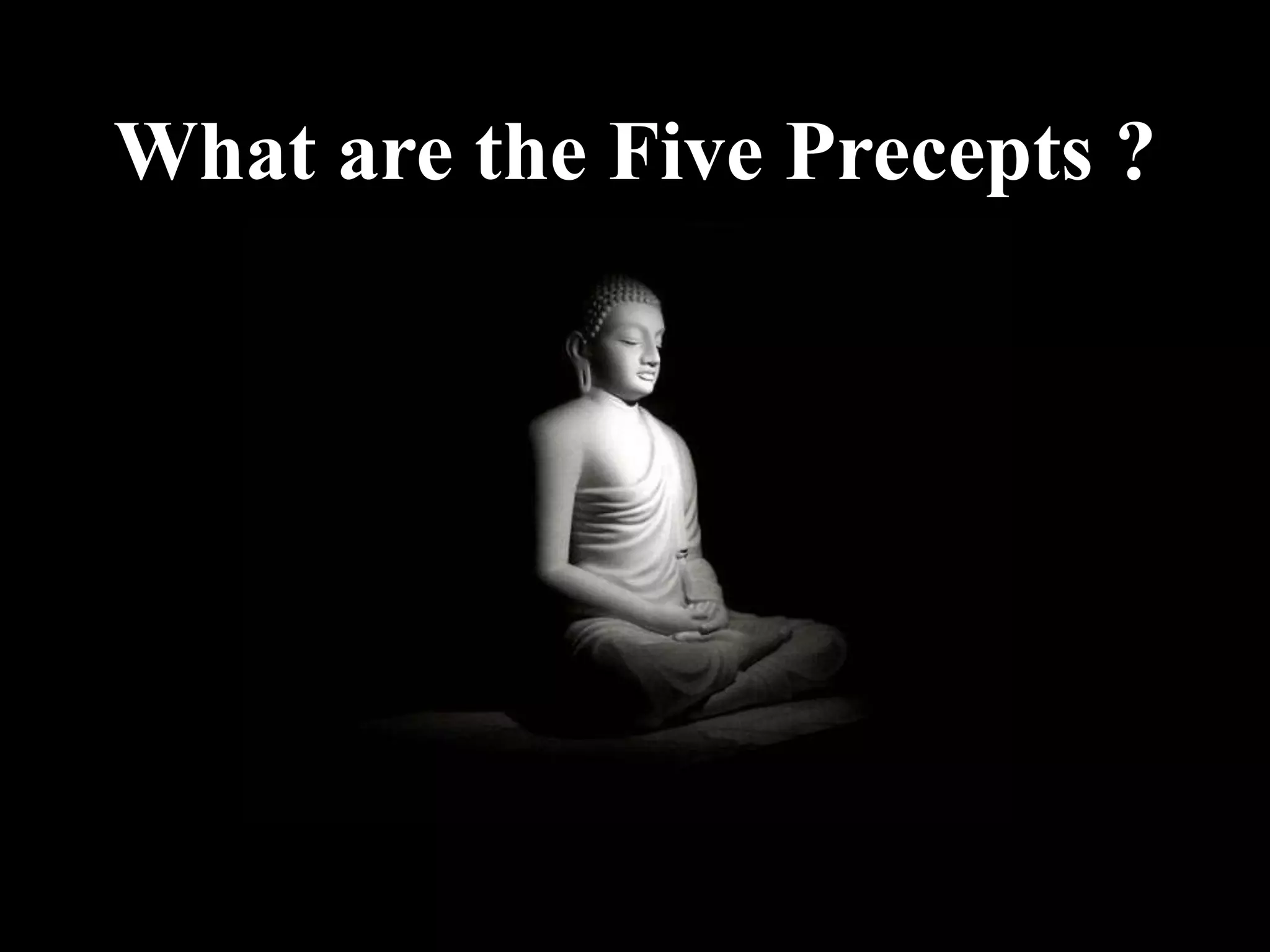 What are the 5 precepts | PPTX