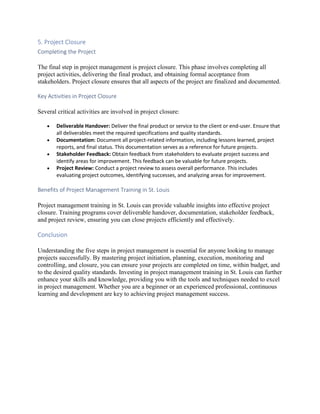 What Are the 5 Steps in Project Management? A Beginner's Guide | PDF