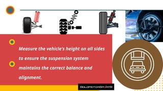 What are the 5 steps to diagnose problems with suspension system | PPTX