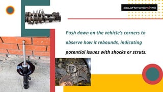 What are the 5 steps to diagnose problems with suspension system | PPTX