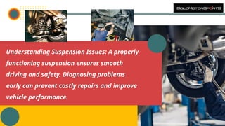 What are the 5 steps to diagnose problems with suspension system | PPTX
