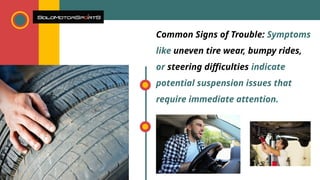 What are the 5 steps to diagnose problems with suspension system | PPTX