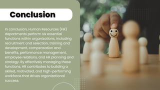 What are the main Functions of Human Resources | PPT