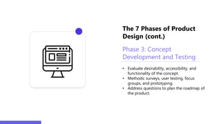 What are the 7 Phases of Product Design | PPTX