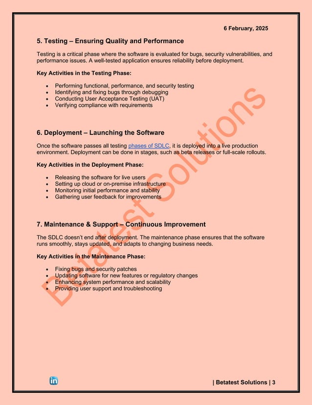 What Are the 7 Phases of SDLC Learn the Software Development Lifecycle ...