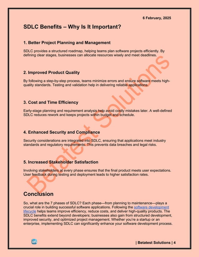 What Are the 7 Phases of SDLC Learn the Software Development Lifecycle ...