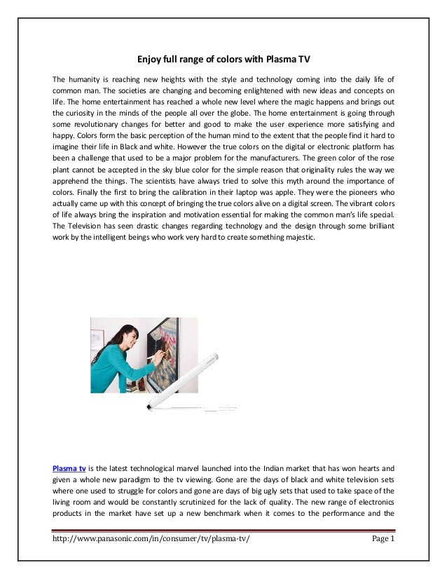 Plasma TV | PDF | Consumer Electronics | Technology & Computing
