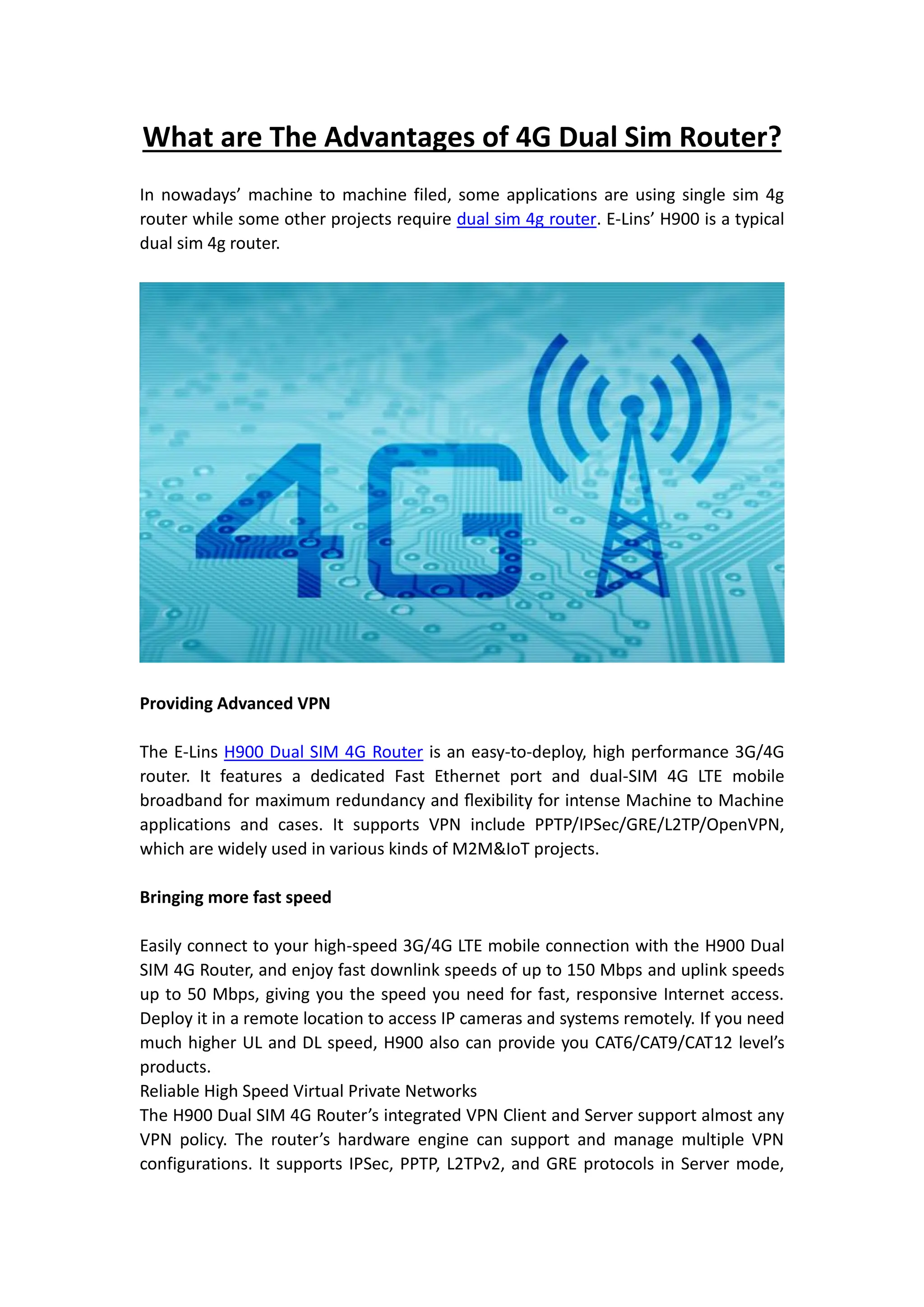 What are The Advantages of 4G Dual Sim Router.pdf