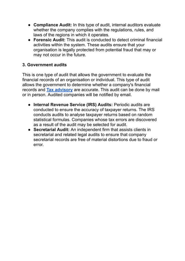 What are the advantages of an audit.pdf