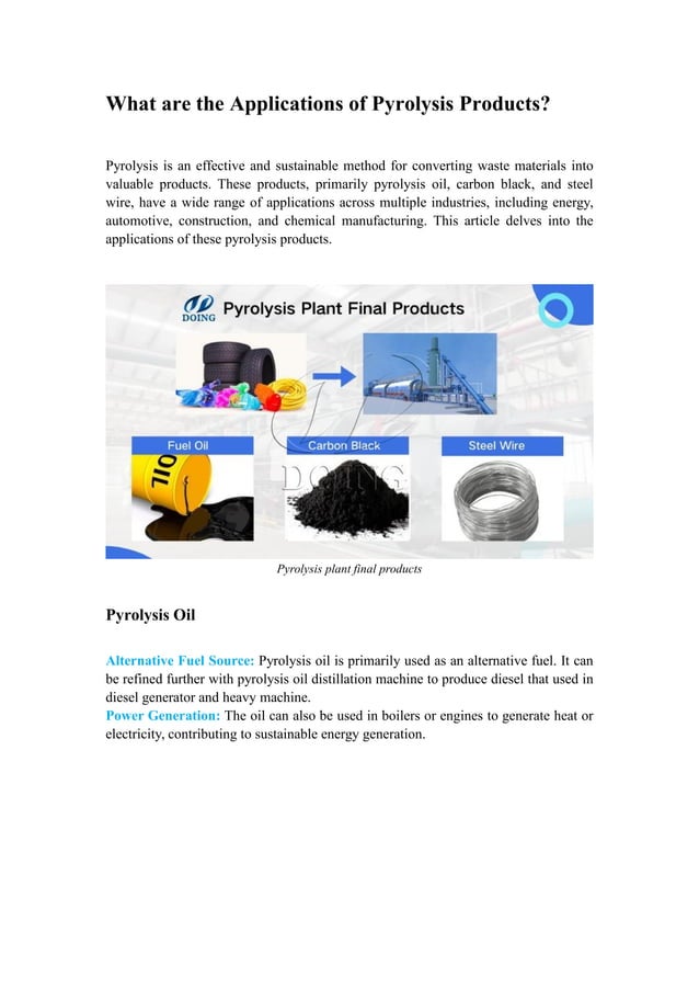 What are the Applications of Pyrolysis Products.pdf