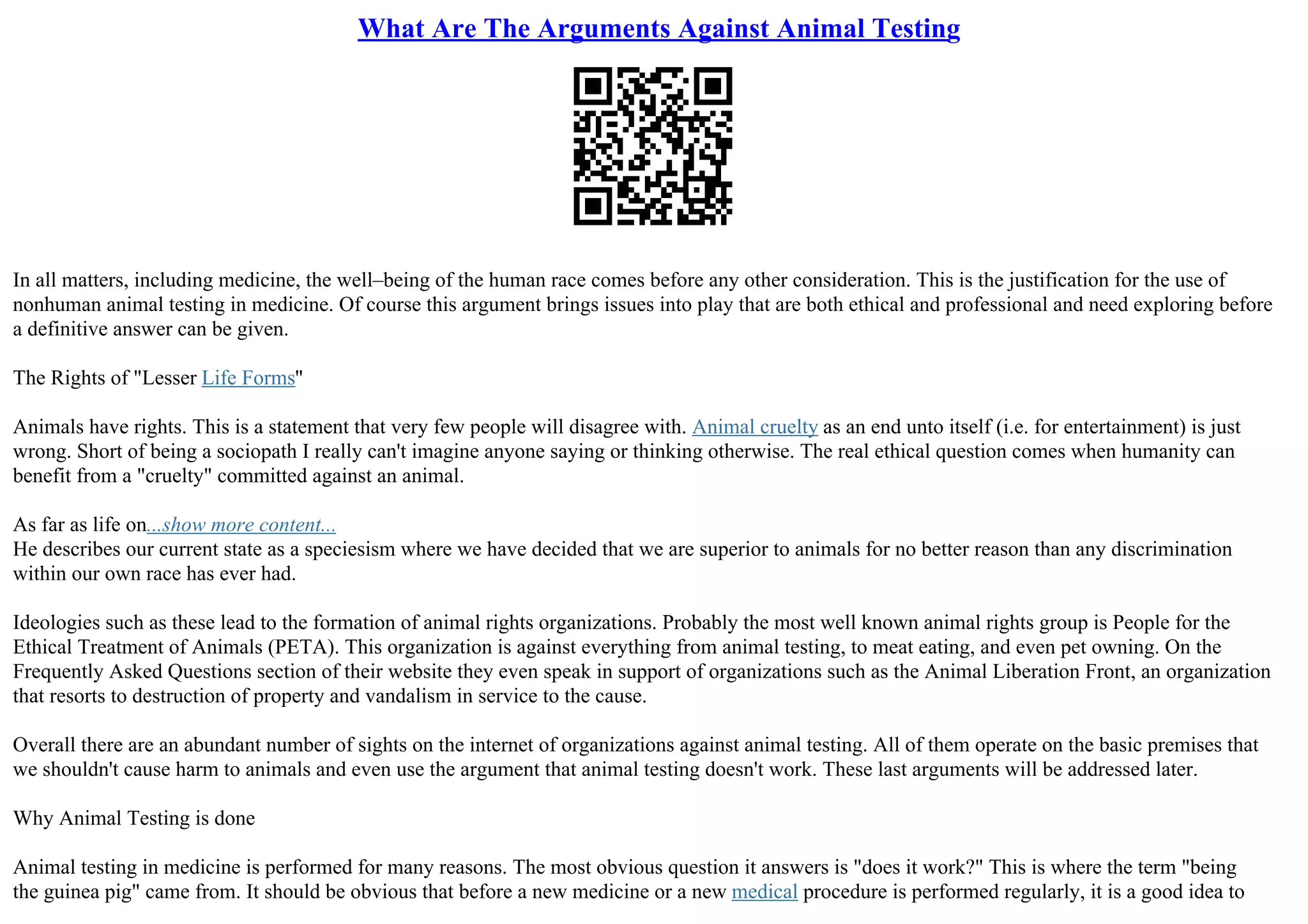 What Are The Arguments Against Animal Testing | PPT