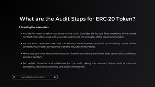 What are the Audit Steps for ERC-20 Token | PPT