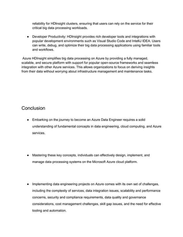 What are the basic key concepts before learning Azure Data Engineer.docx | Free Download