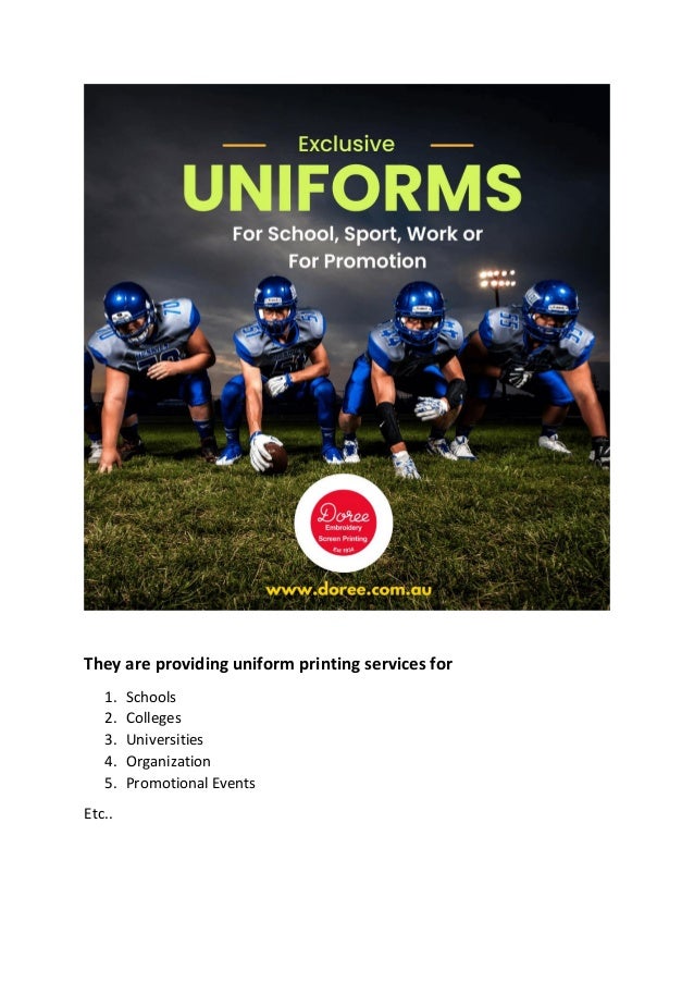 Benefits in Uniform Printing for Businesses Benefits in Uniform Printing for Businesses
