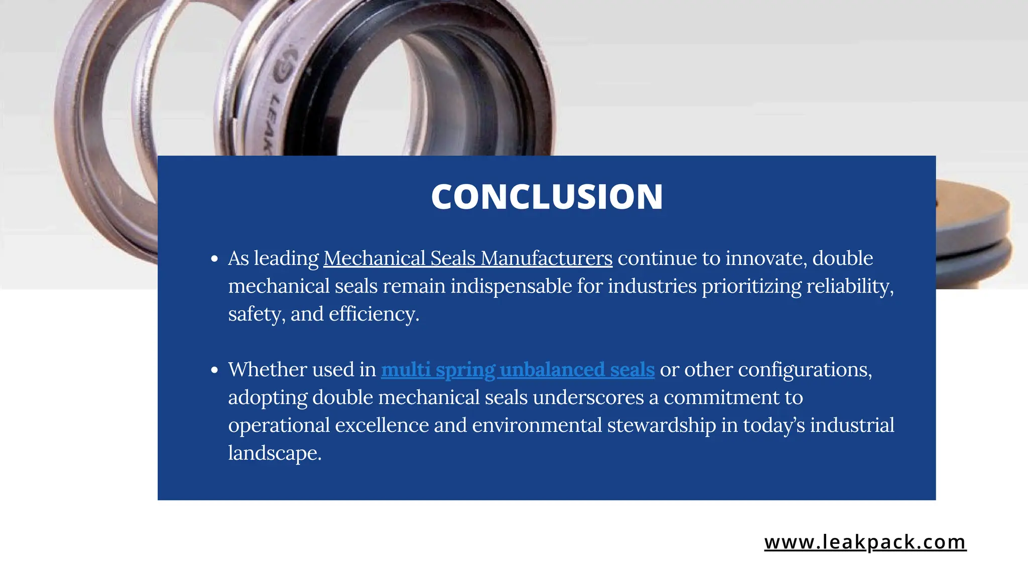 What are the benefits of double mechanical seals? | PPT