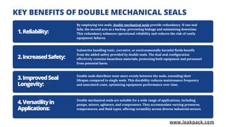 What are the benefits of double mechanical seals? | PDF