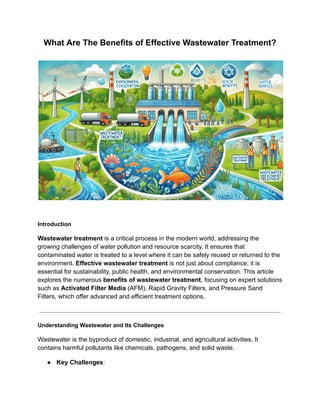 What Are The Benefits of Effective Wastewater Treatment | PDF