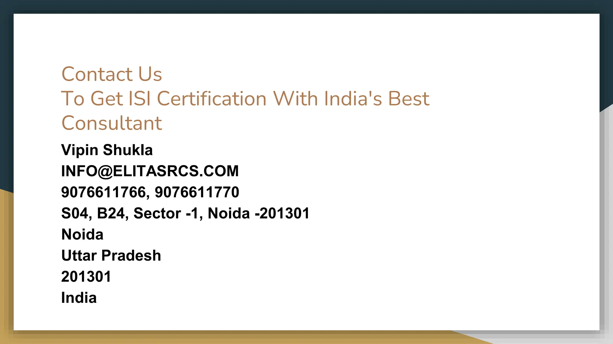 What are the benefits of ISI mark - Get ISI Mark | PPTX