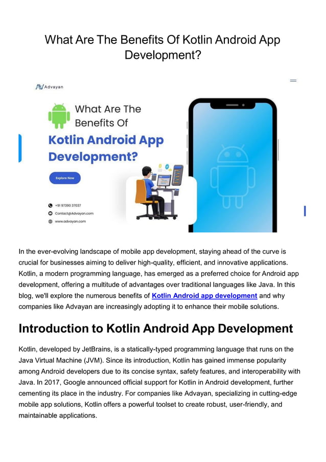 What Are The Benefits Of Kotlin Android App Development.pdf