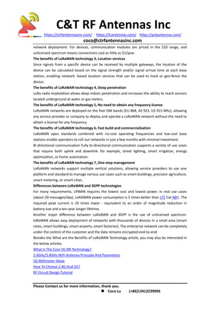 What are the benefits of lo rawan technology | PDF