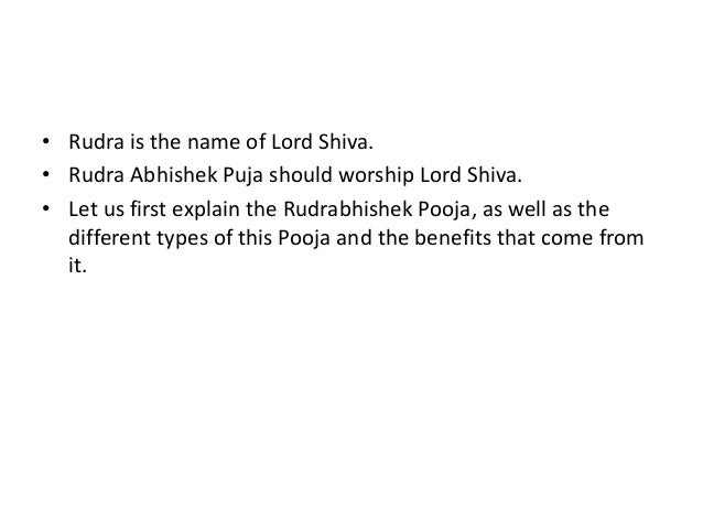 WHAT ARE THE BENEFITS OF RUDRABHISHEK PUJA? | PPTX